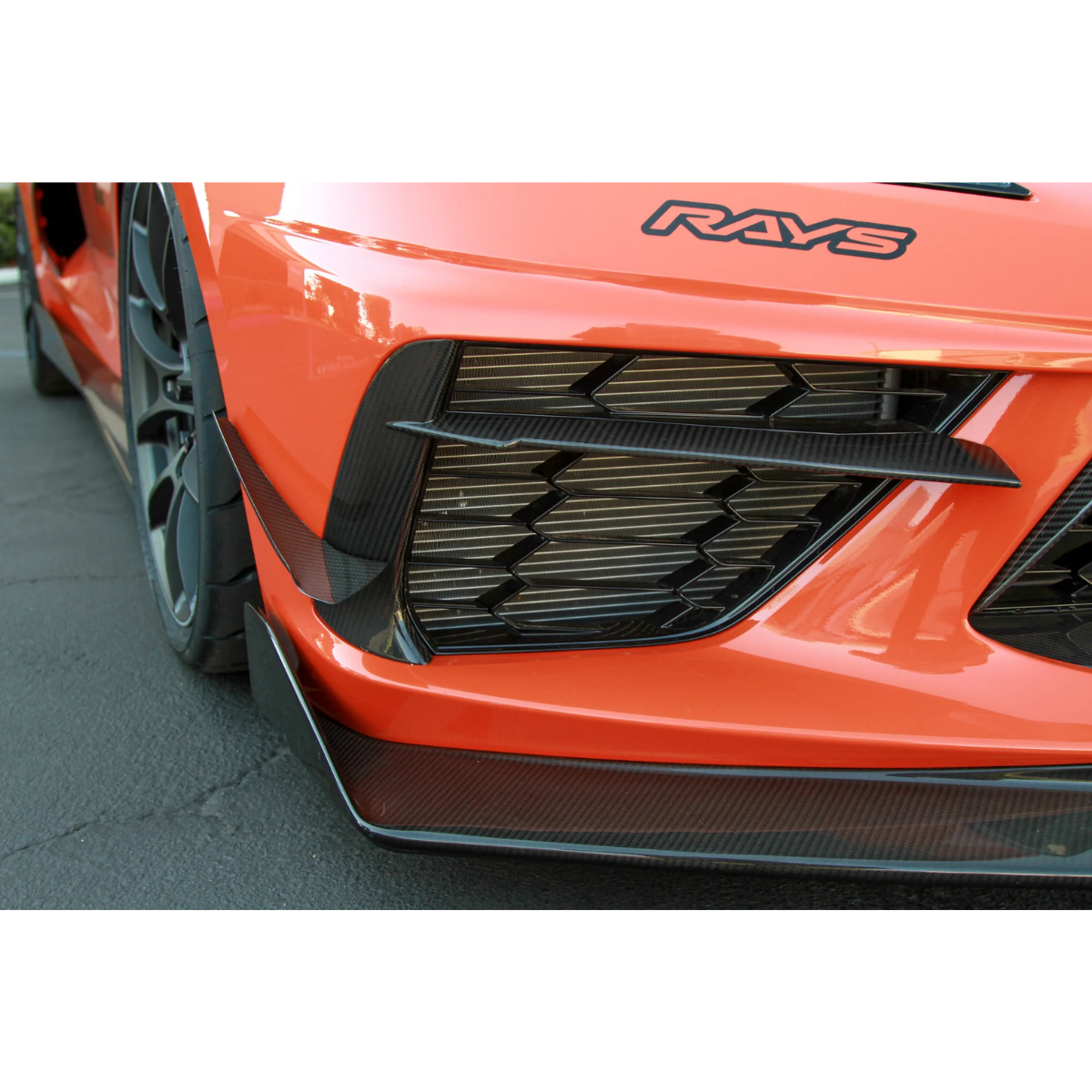 APR Performance C8 Corvette Stingray Carbon Fiber Front Bumper Side Be ...